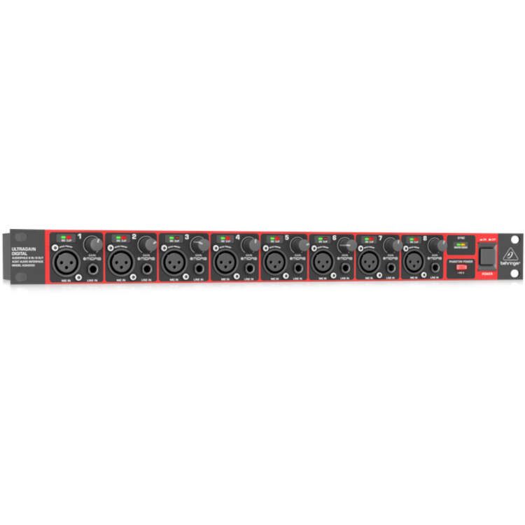 Behringer ULTRAGAIN DIGITAL ADA8200 Audiophile 8 In/8 Out ADAT Audio ...