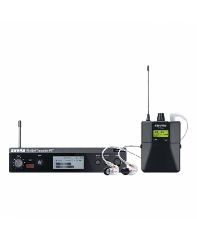 Shure PSM300 (P3TRA215CL) Wireless Personal Monitor System with SE215 ...