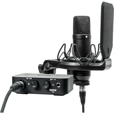 Rode NT1 Microphone Complete Studio Kit with AI-1 Audio Interface, SMR ...