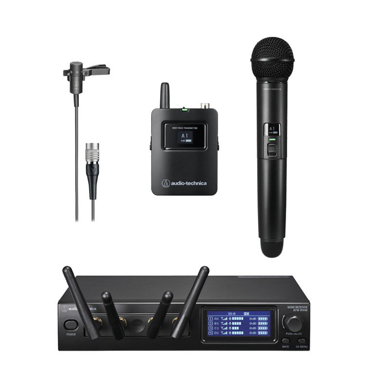 Audio Technica ATW-1423/AT831cW System 20 PRO Dual Wireless Combo ...